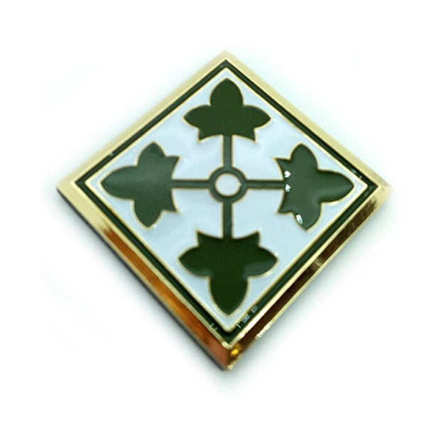 4th Infantry Division Car Emblem – Ivy Division Metal Auto Decal – Auto ...