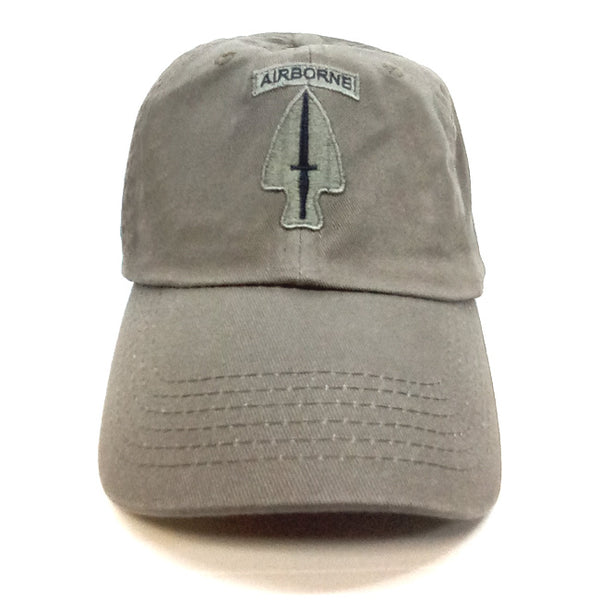 USASOC Olive Drab Army Hat with Embroidered Reverse US Flag – Auto Medals