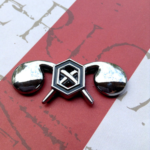 Chemical Corps Branch Insignia Metal Decal Auto Medals