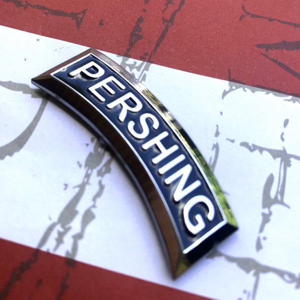 Pershing Tab Black/Chrome Metal Decal – Auto Medals